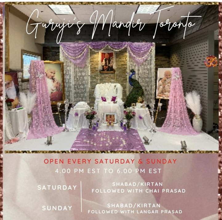 Guruji Mandir Toronto – Welcome to Guruji Mandir Toronto.